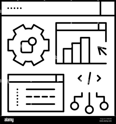 Software Erp Line Icon Vector Illustration Stock Vector Image And Art Alamy