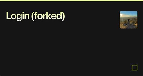Login Forked Codesandbox
