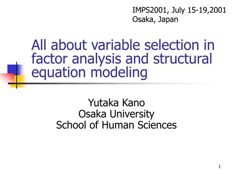 Ppt All About Variable Selection In Factor Analysis And Structural