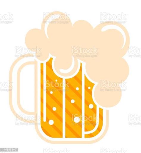 맥주 펍 엠블럼 바 알코올 음료 흰색 유리 라벨 거품 머그잔 디자인 만화 스타일의 벡터 일러스트레이션에 고립 0명에 대한 스톡 벡터 아트 및 기타 이미지 Istock