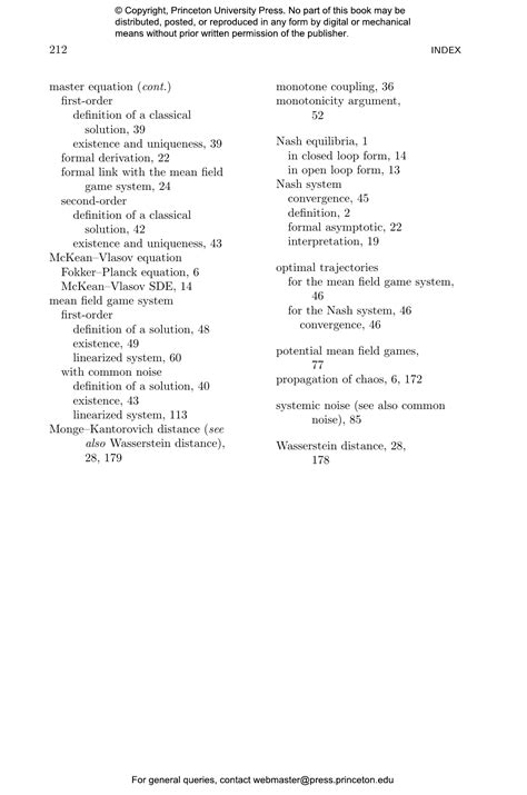 The Master Equation And The Convergence Problem In Mean Field Games Princeton University Press