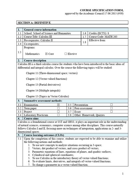 Math 263 Calculus Iii Syllabus Fall 2021 Nu Pdf Integral Derivative