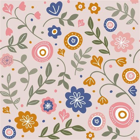 Premium Vector Spring Patterns Template