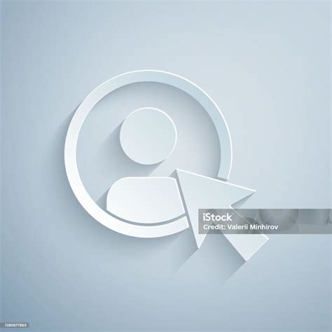 용지 잘라 회색 배경에 격리된 계정 화면 아이콘 만들기입니다 종이 아트 스타일 벡터 3차원 형태에 대한 스톡 벡터 아트 및 기타 이미지 3차원 형태 그림자 금융