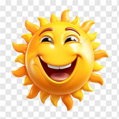 Whimsical Cartoon Sun Smiling Brightly Full Of Joy Whimsical Cartoon