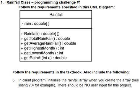 solved requirements from the textbook write a rainfall
