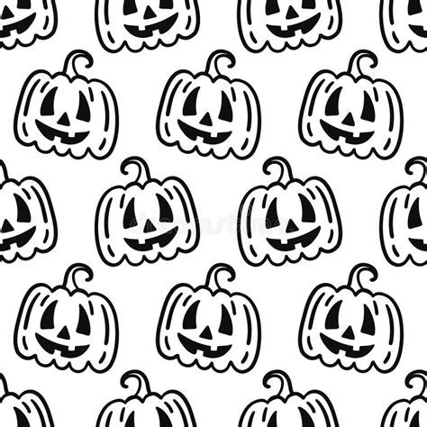 Halloween Cute Vector Seamless Pattern Texture Stock Vector