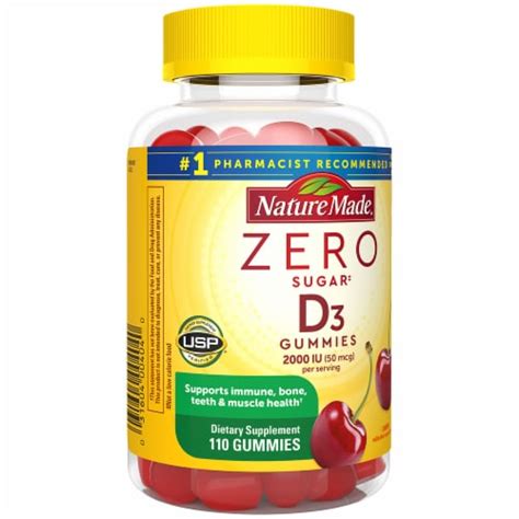 Nature Made® Zero Sugar D3 Gummy Vitamins 50mcg 110 Ct Kroger