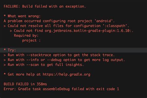 Android Gradle Task Assembledebug Failed While Attempting To Connect