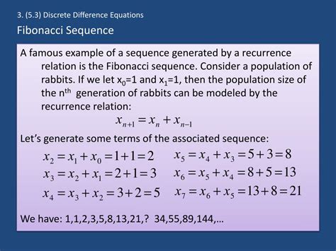 ppt chapter 5 sequences and discrete diﬀerence equations powerpoint