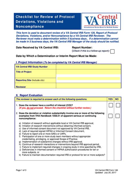 Fillable Online Checklist For Review Of Protocol Deviations Violations