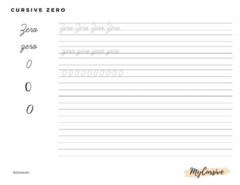 cursive zero [instructions worksheets and printable designs] my cursive