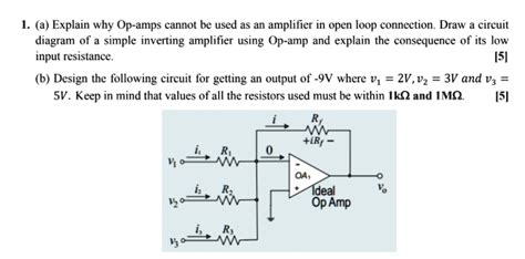 solved solve the b part asap please 1 a explain why op amps