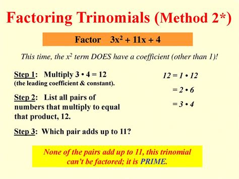 Factoring Trinomials Ppt Download