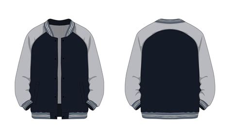 Raglan Sleeve Varsity Jacket Front And Back Sports Jackets Baseball