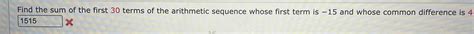 [answered] Find The Sum Of The First 30 Terms Of The Arithmetic Kunduz