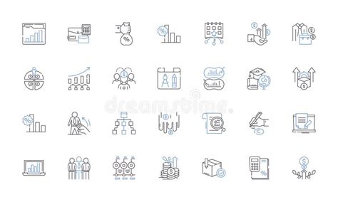 Business Intelligence Line Icons Collection Analytics Dashboard Reporting Visualization