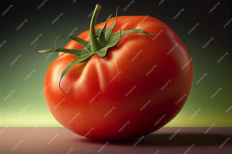 Premium Ai Image One Red Tomato Ai Generated