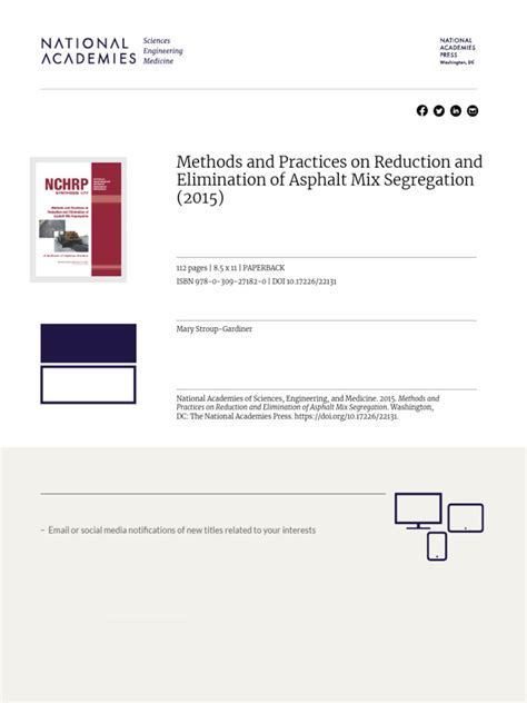 Nchrp Synthesis 477 Methods And Practices On Reduction And Elimination Of Asphalt Mix
