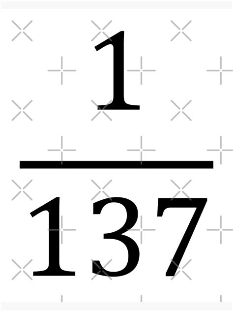 Fine Structure Constant Made Only For Physicists Poster For Sale By Sciencecorner Redbubble