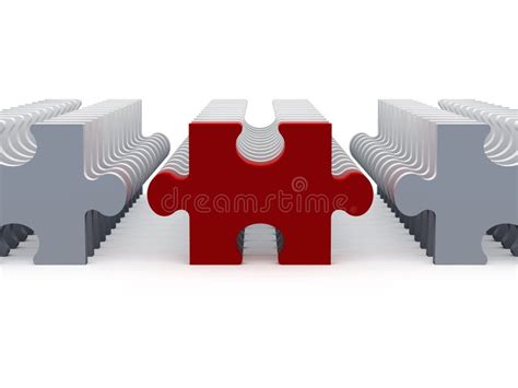Puzzle Pieces In A Row Stock Illustration Illustration Of Individual 31773542