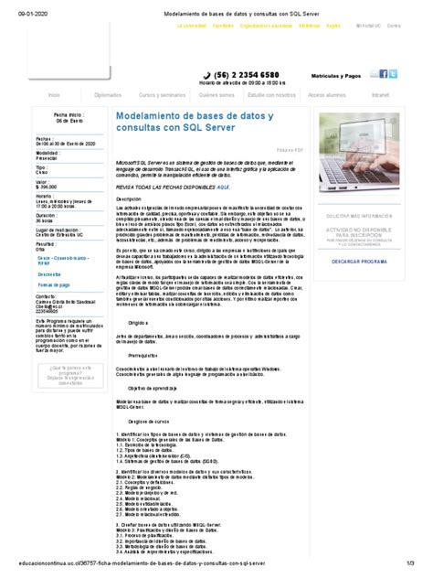Modelamiento De Bases De Datos Y Consultas Con Sql Server Pdf Bases