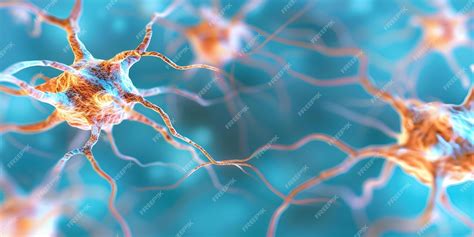 Exploring The Intricate Neuronal Network In The Human Brain Through Closeup Imaging Concept