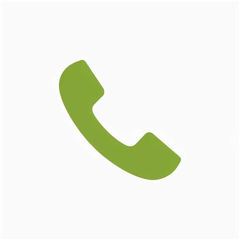 A Green Telephone Receiver Icon Premium Ai Generated Vector