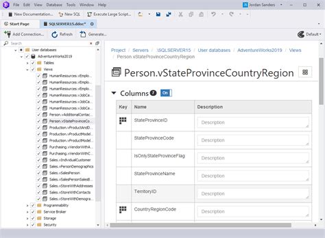 How To Document SQL Server Database Objects