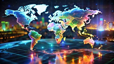 Global Network Connections A Futuristic Visualization Of Worldwide Interconnectivity Generative