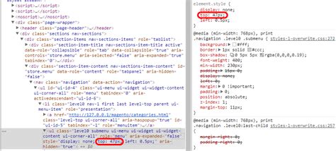 Javascript Magento Rendering Submenu Too Far Down Stack Overflow