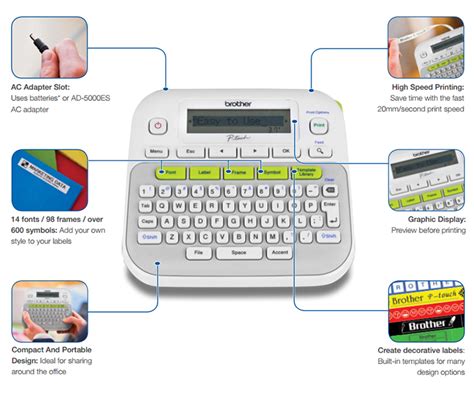 Brother P Touch PT D Label Maker Machine InkStation