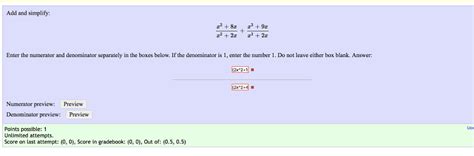 Solved Add And Simplify Enter The Numerator And Chegg