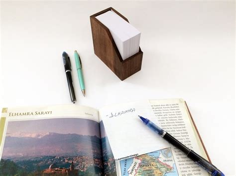 Note Cube Holder Wooden Memo Block Holder Sticky Note Paper Holder Walnut Box For 3 5 X 3 5