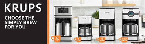 Krups Coffee Maker Simply Brew Stainless Steel And Glass Carafe 12