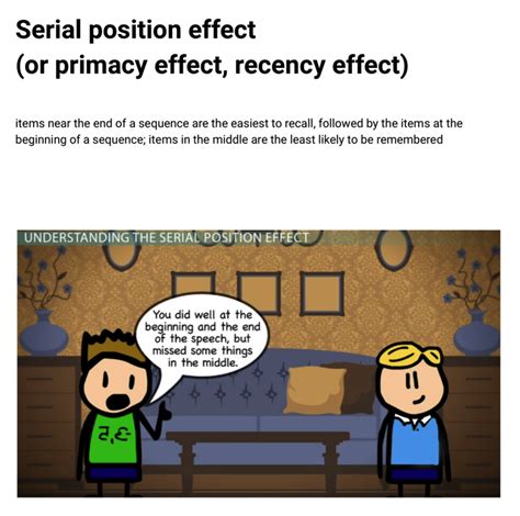 Primacy Effect Cartoons
