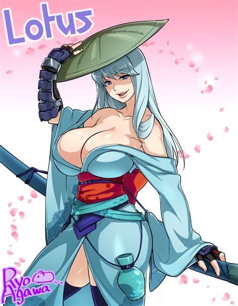 Rule 34 Blue Hair Cleavage Female Fingerless Gloves Gauntlets Hat