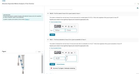 Solved Absolute Dependent Motion Analysis Of Two Particles