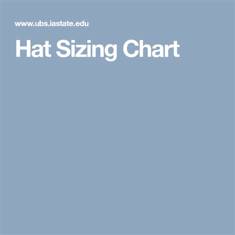 Hat Sizing Chart Chart Iowa State Books