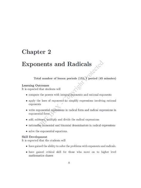 Ch 2 Exponent And Radicals Pdf