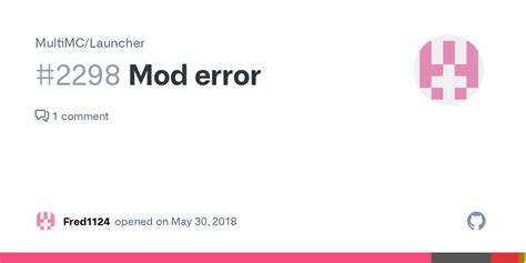 Mod Error · Issue 2298 · Multimclauncher · Github