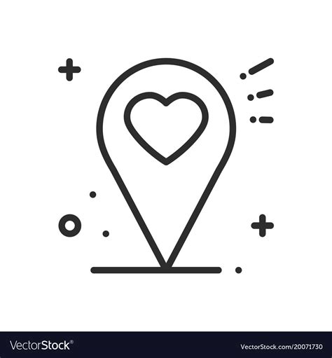 location line icon map pin pointer sign royalty free vector
