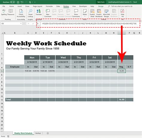 Excel Function Employee Time Sheet Subtract One Hour For Lunch Each Day Stack Overflow