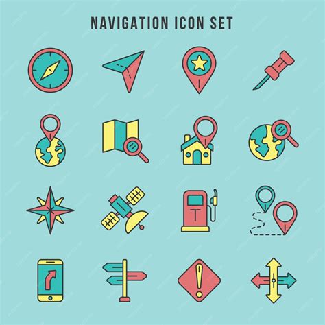 premium vector navigation icon set
