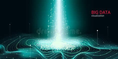 Futuristic Abstraction Big Data Visualization Stock Vector Illustration Of Abstract Data