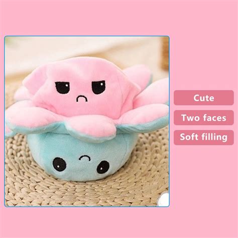 20cm Flip Octopus Doll Squirrel Doll Tiktok TeeTurtle Reversible Bipolar Plushie Stuffed Toys