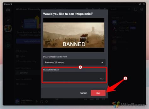 how to ban or unban someone on discord