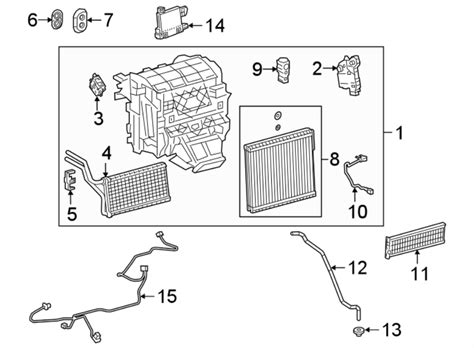 Diagram Air Conditioner And Heater Evaporator And Heater Components For Your Toyota Camry