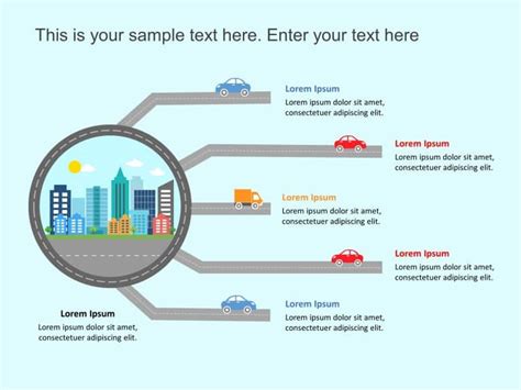 Multiple Path Options PowerPoint Template