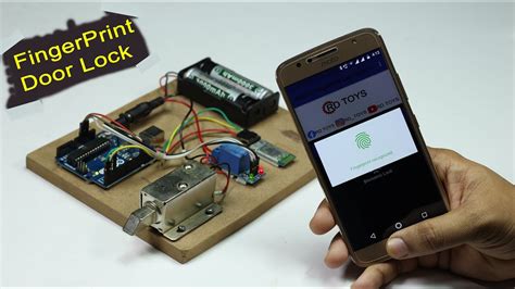 How To Make Mobile Fingerprint Door Lock Arduino Project Youtube
